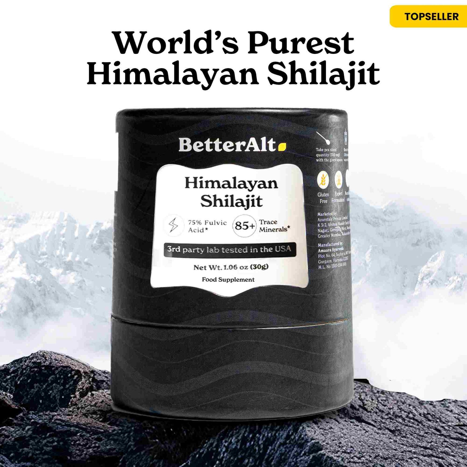 BetterAlt's Himalayan Shilajit Resin - Lab tested for purity | 85 ...